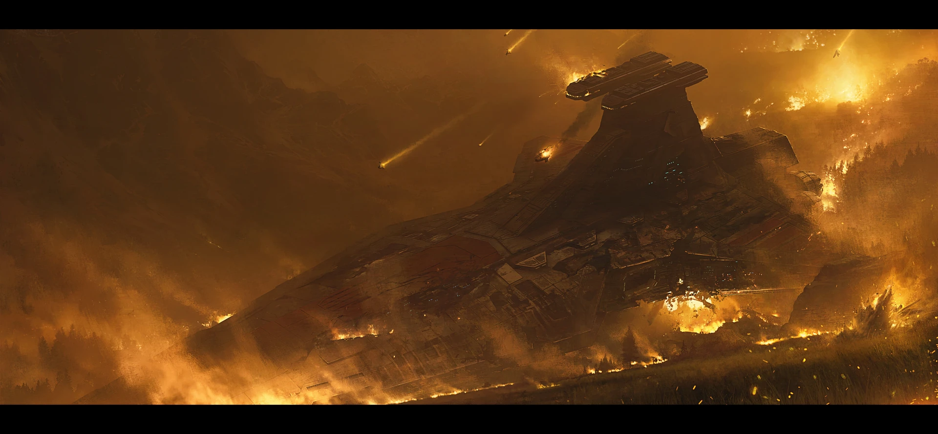 ArtStation - Cruiser Crash Site