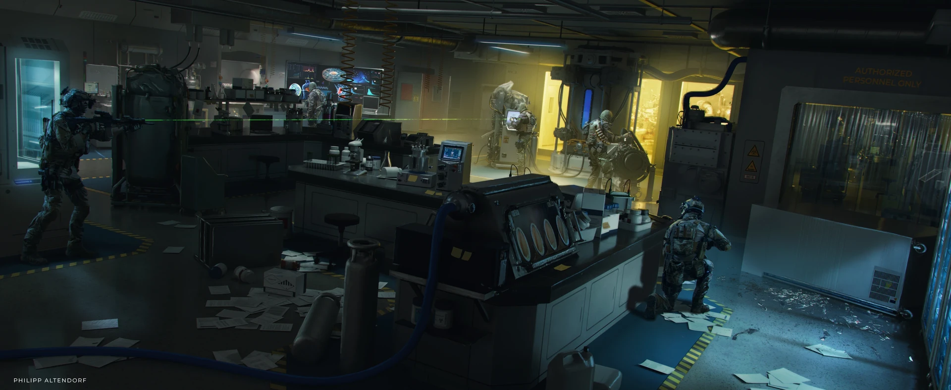 ArtStation - Echelon Protocol - Biotech Lab