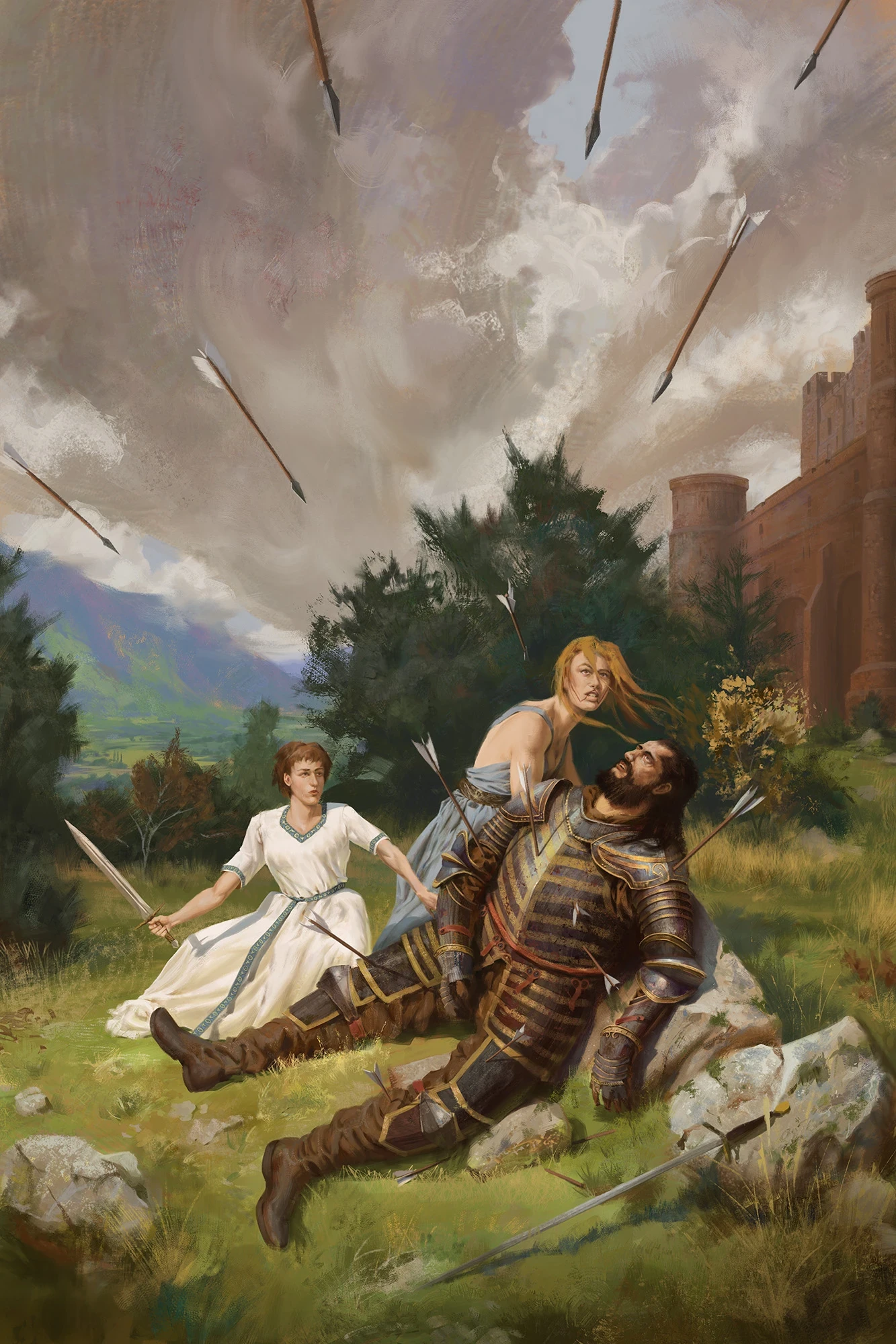 ArtStation - Rhea and Gaia Hunkering Down Behind the Corpse of Nod