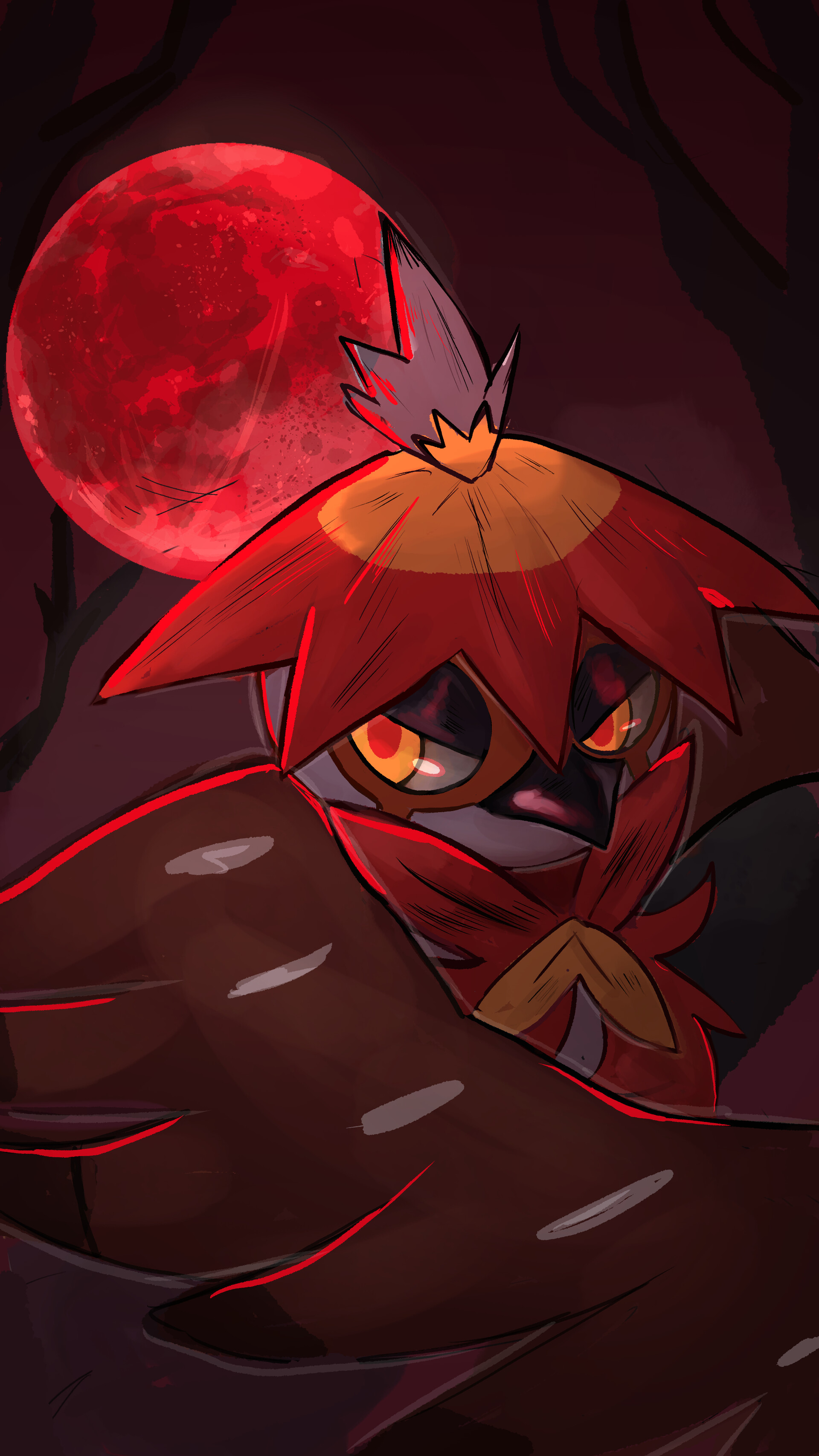 ArtStation - Red moon