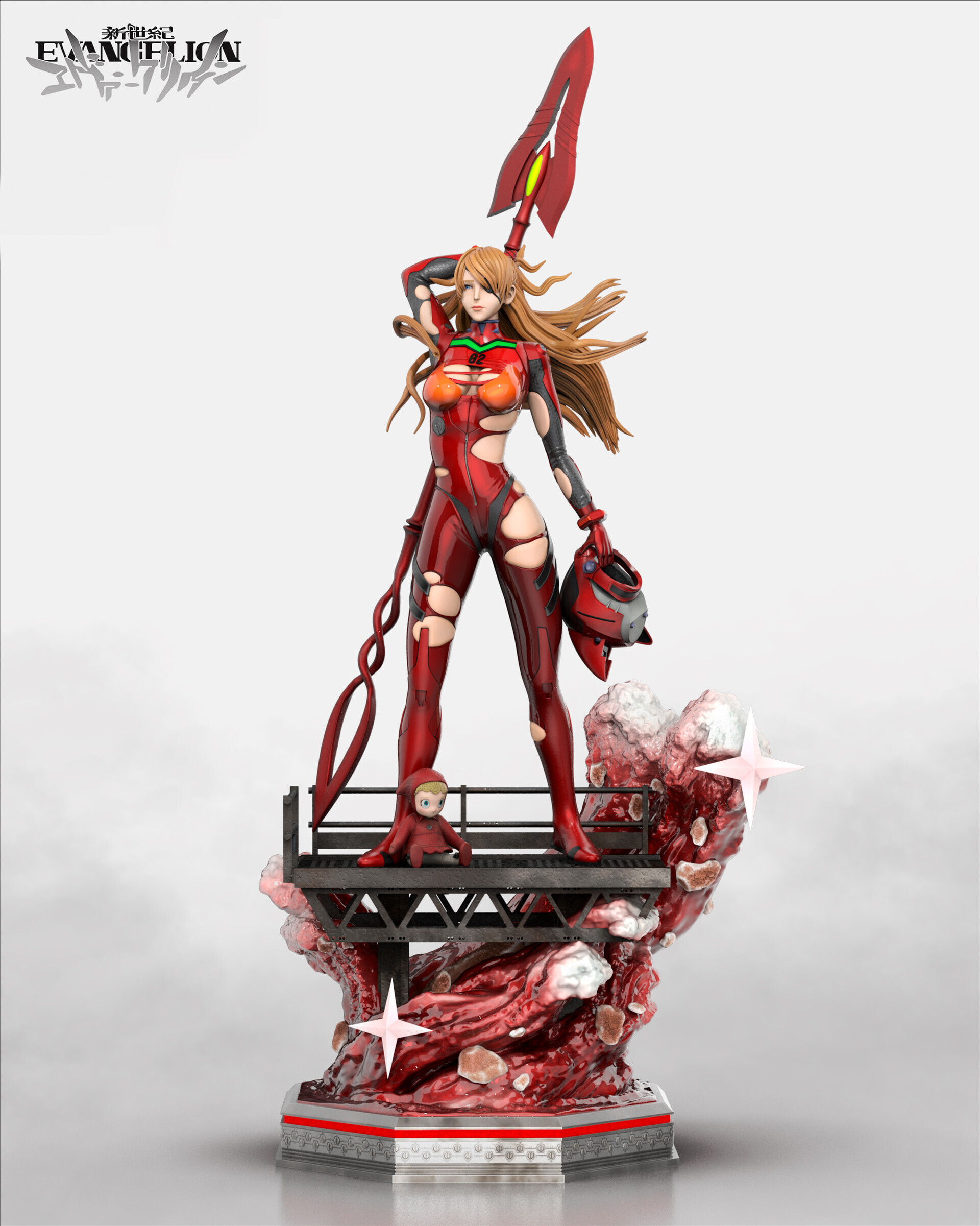 ArtStation - asuka de evangelion (design Michael Amaya) (cuts only, no ...