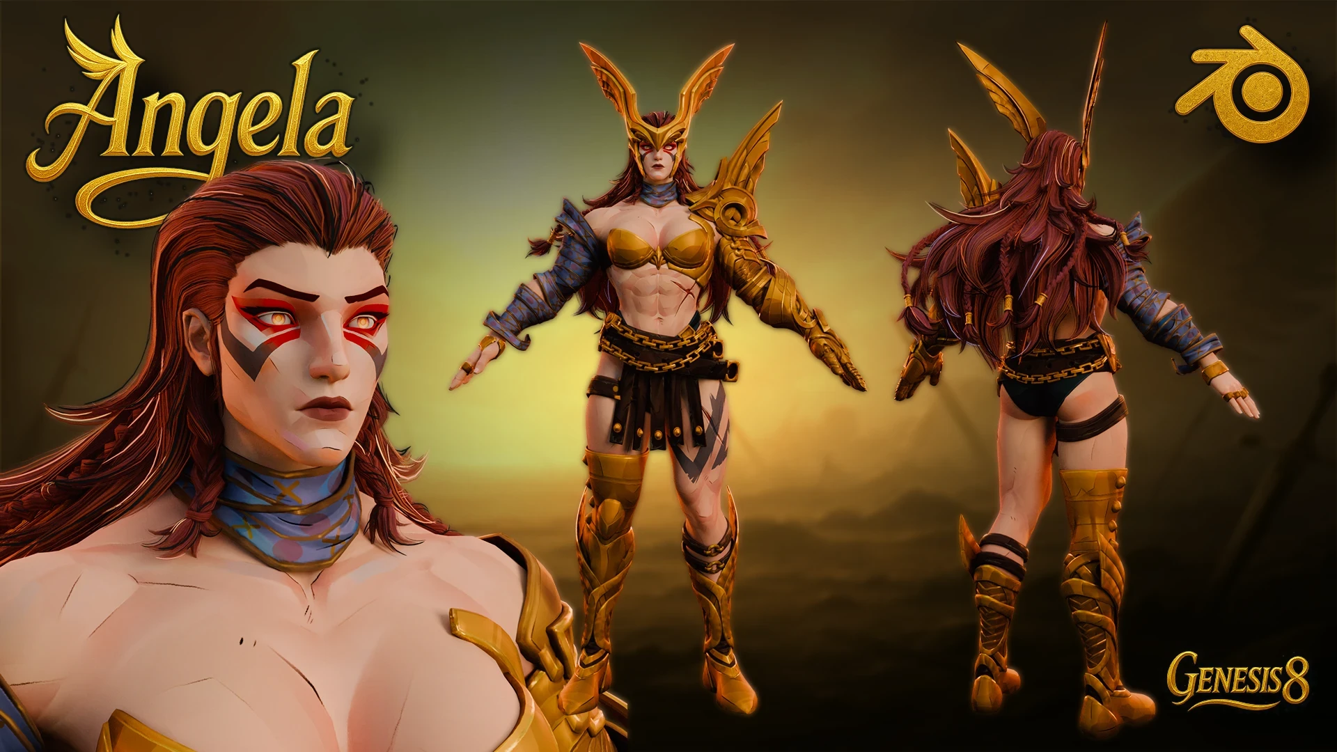 ArtStation - 💜 Out Now – MR Angela (S1) G8F CE Blend File 💜