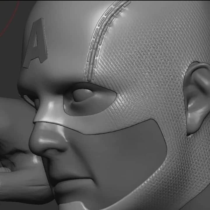 ArtStation - Captain America STL Commission | 3D Sculpture
