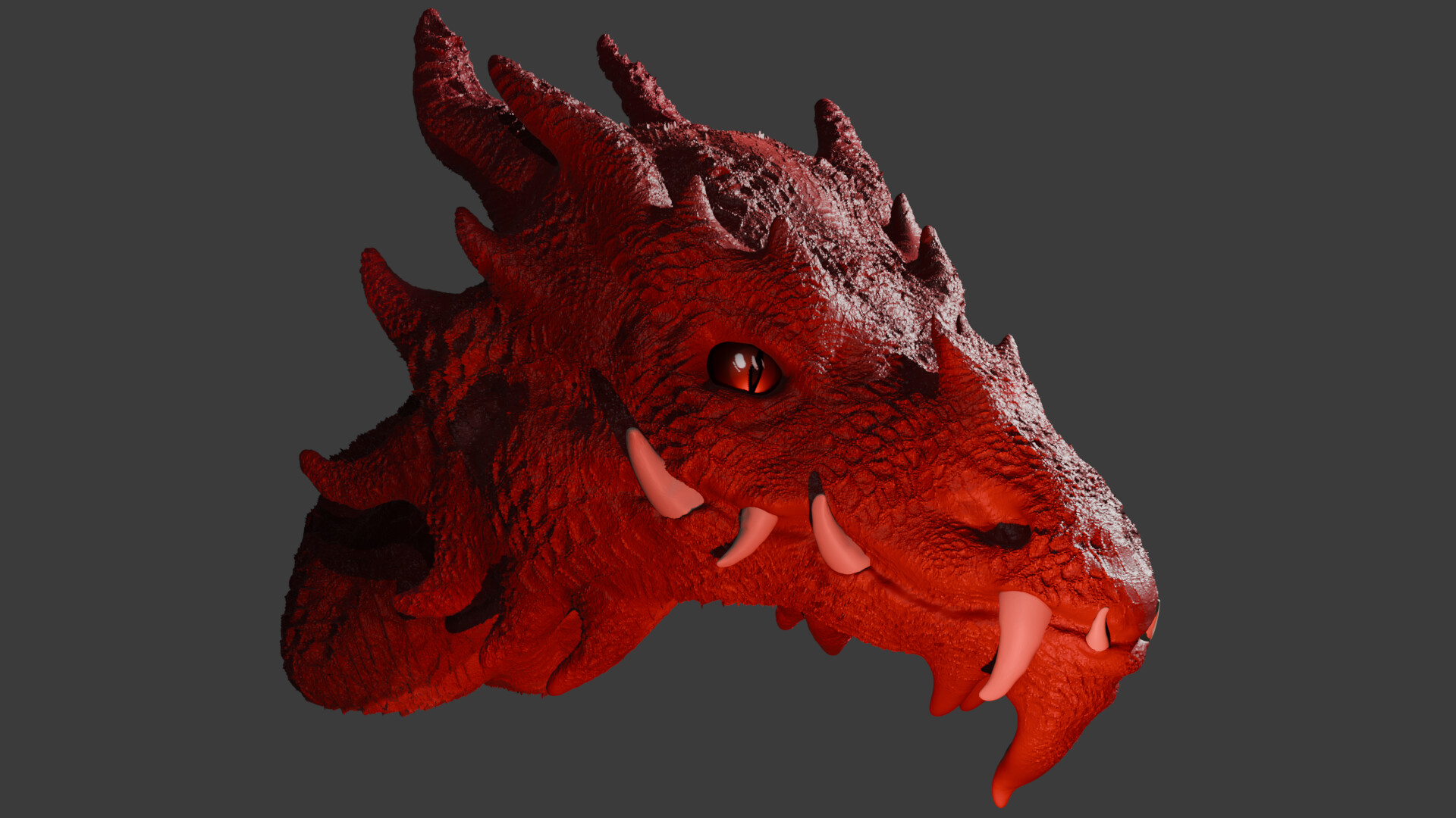 ArtStation - Adult Red Dragon Head