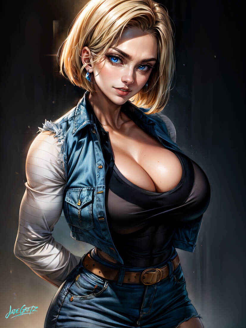 ArtStation - Android 18: Unleashing the Warrior Within by Jade Gretz