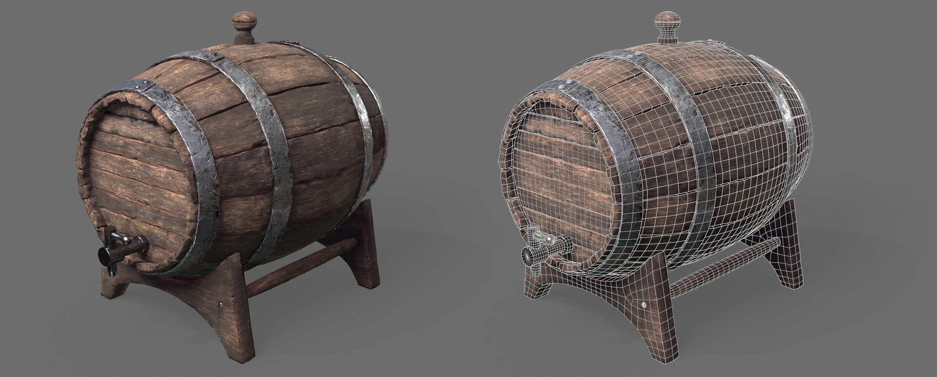 ArtStation - Oak Barrel