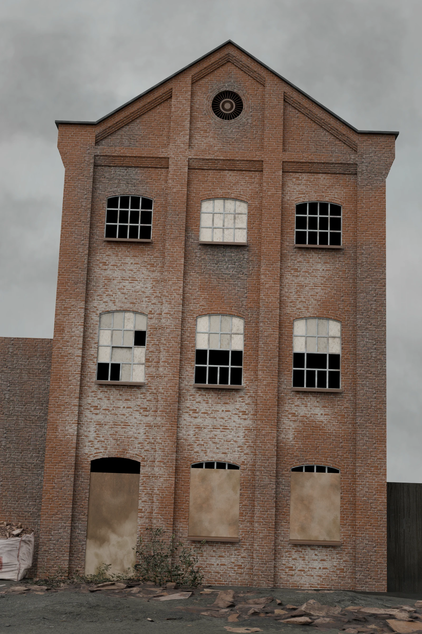 ArtStation - Modular red brick building