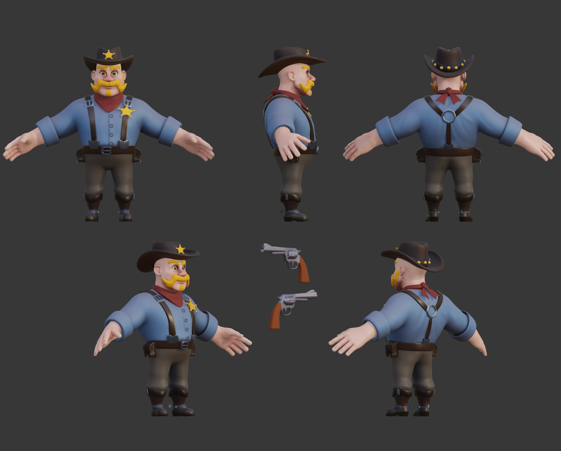 Uğur Gündüz - Stylized Sheriff Character – 3D Game Art