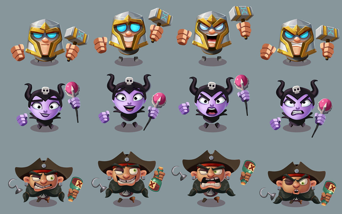 Jamil Dar Games Porfolio - Smashing Four Game Art