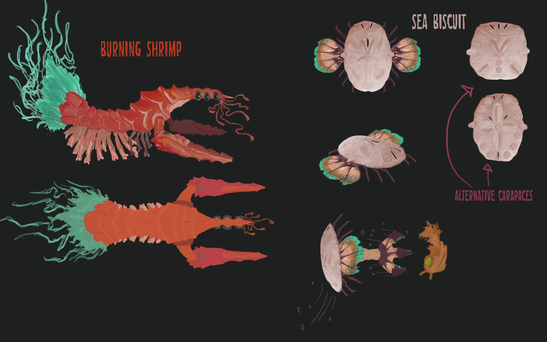ArtStation - Crustacean Creatures sketch