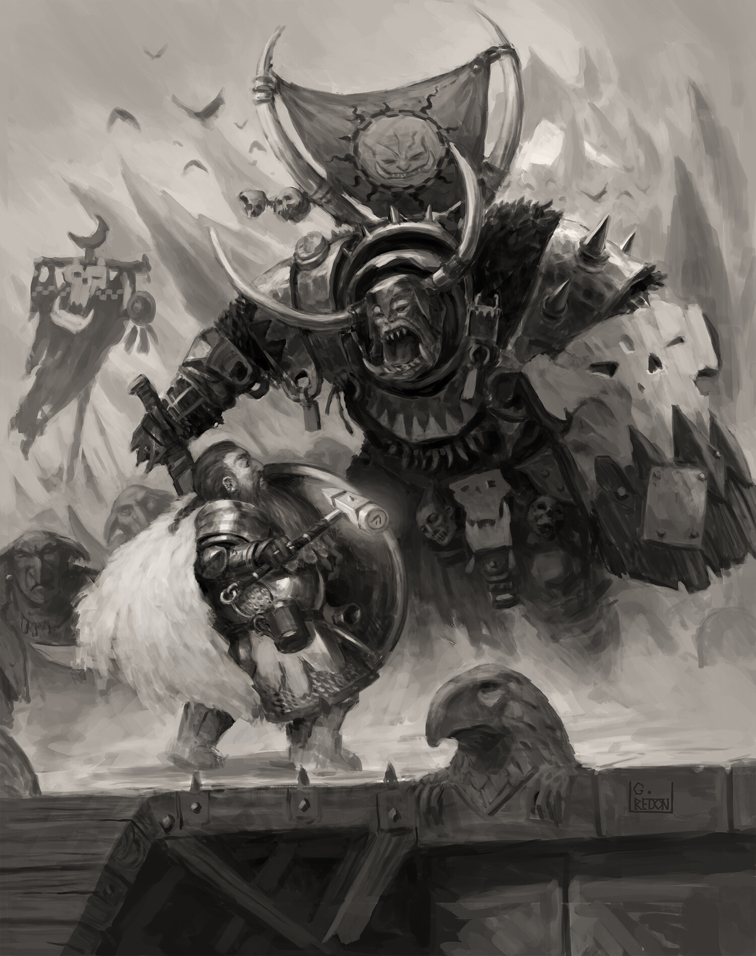 ArtStation - Black Orc vs Iron Breaker