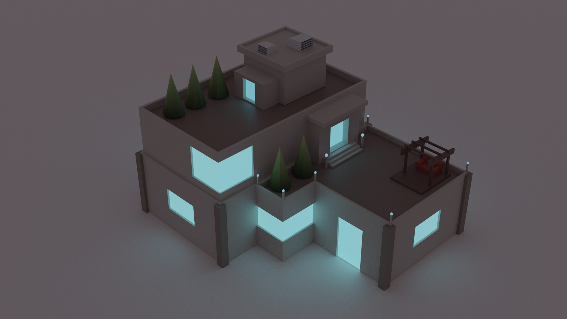 ArtStation - Isometric low-poly house