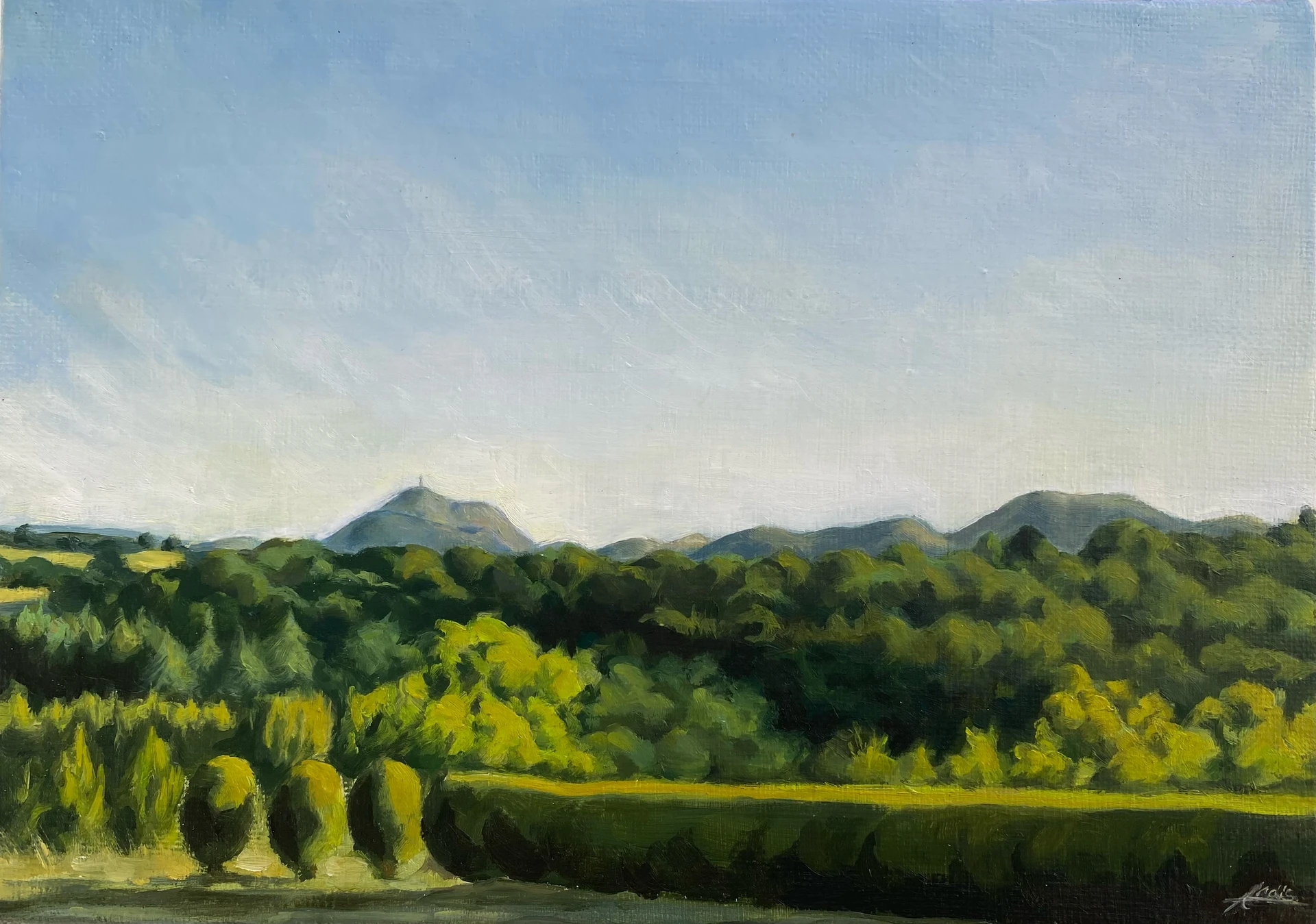 ArtStation - « Soirée d’été » an oil painting I made last summer