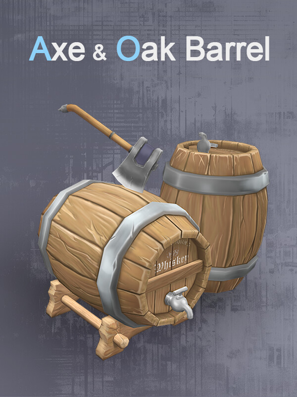 ArtStation - Oak Barrel (Handpaint)