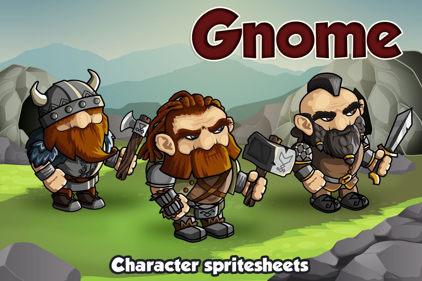 ArtStation - 2D Fantasy Gnome Character Sprite