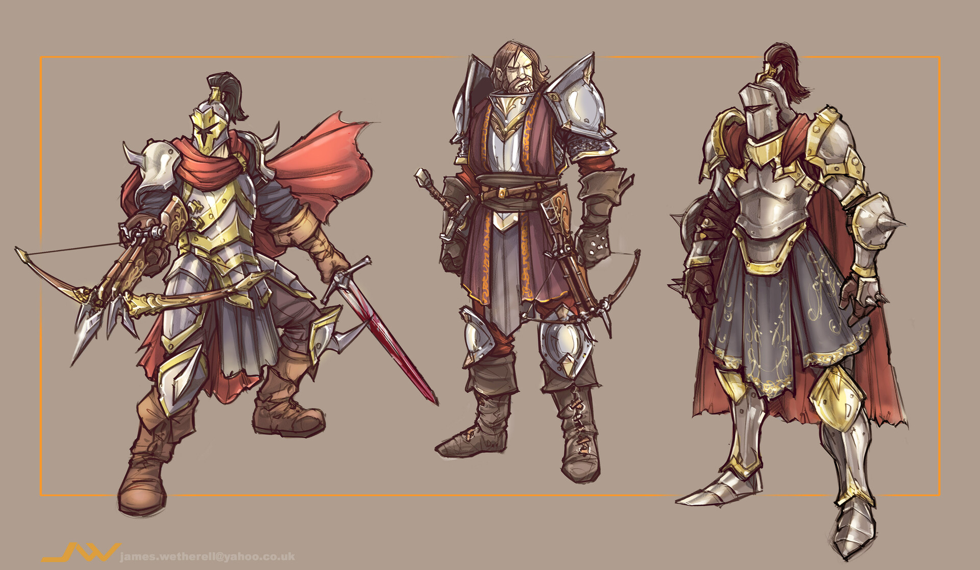 ArtStation - knights concept sheet