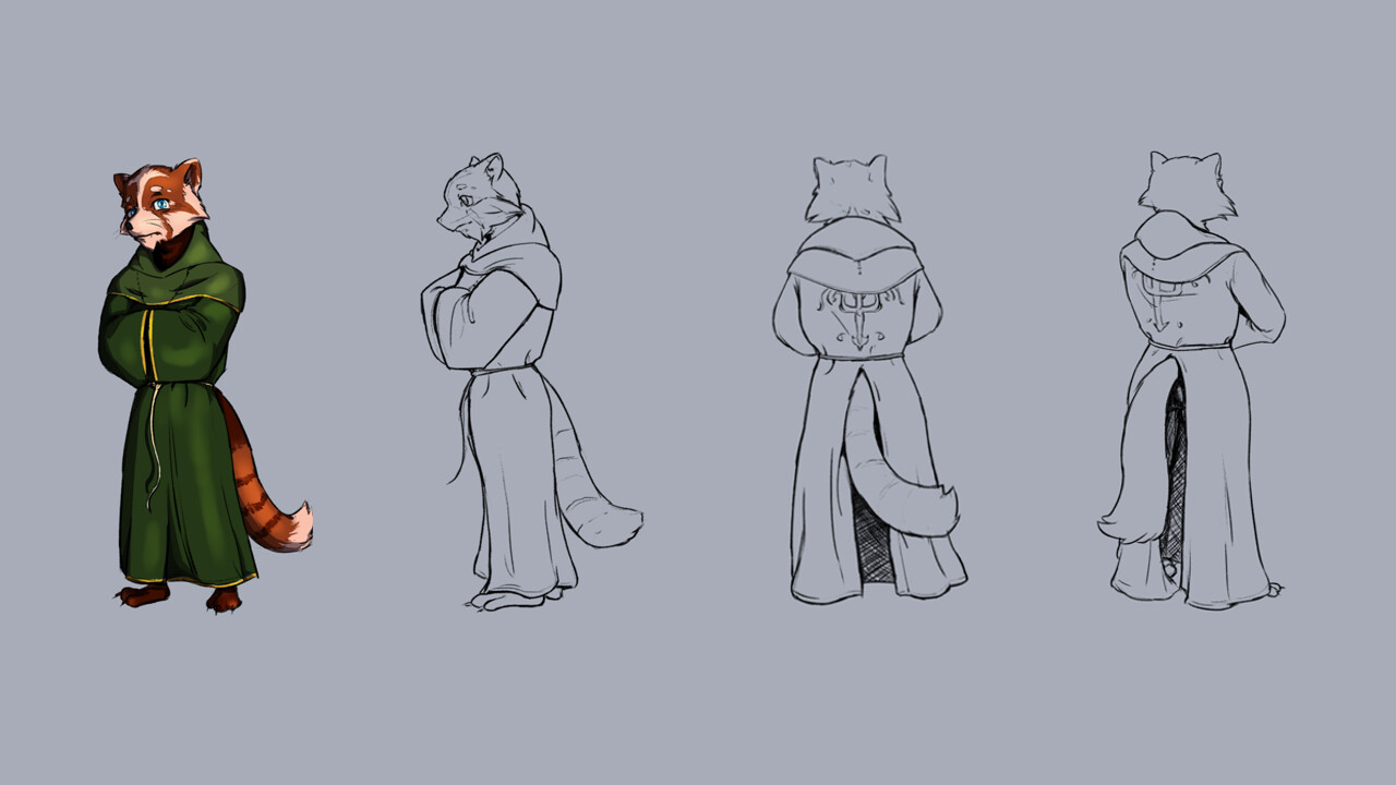 ArtStation - Character Turnaround- Monk Zengatsu