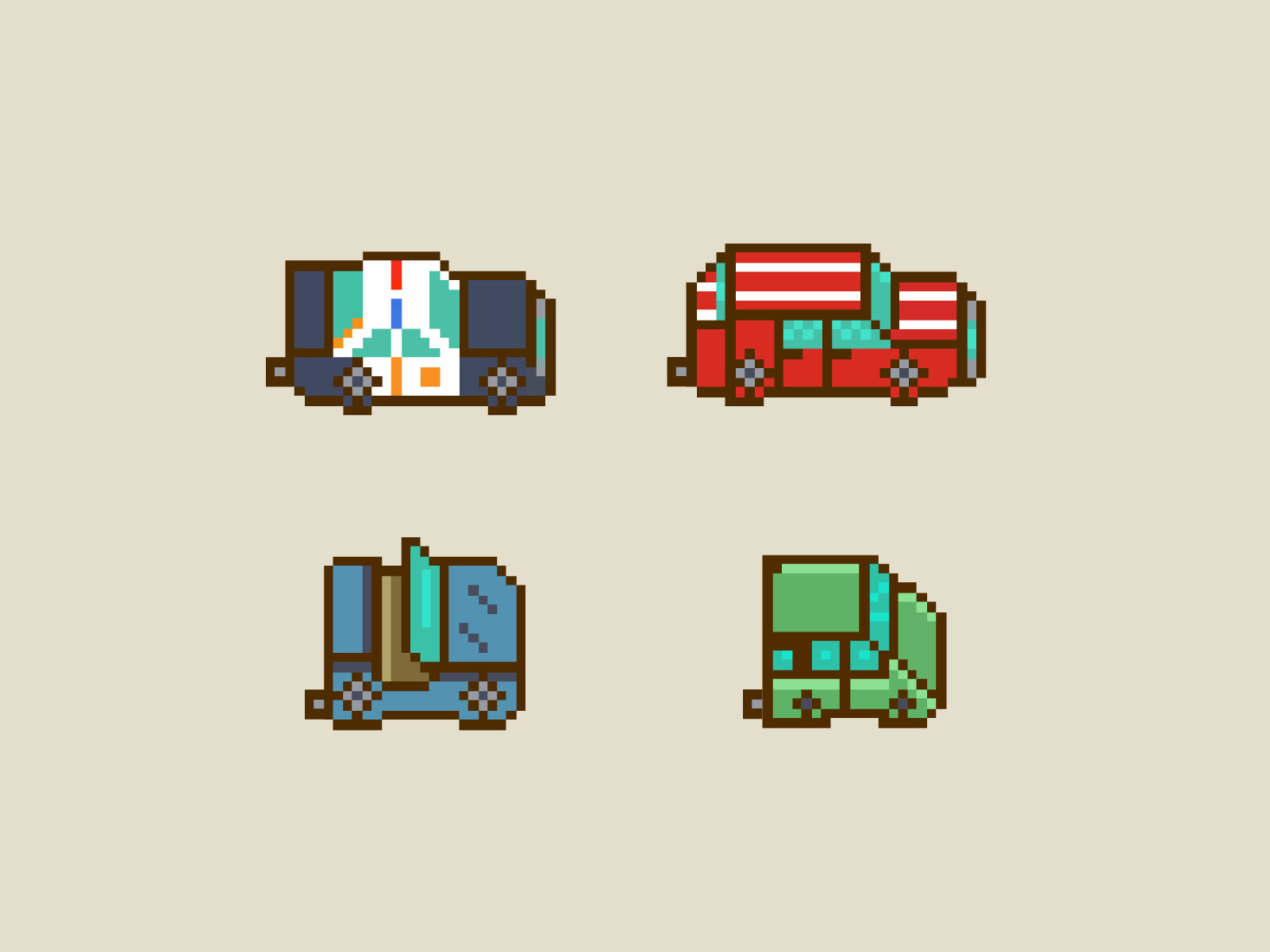 ArtStation - pixel art cars