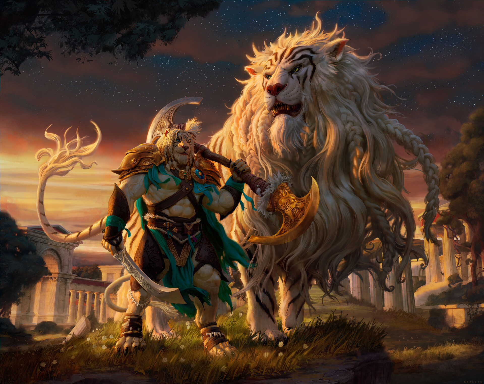 ArtStation - Ajani and Arahbo