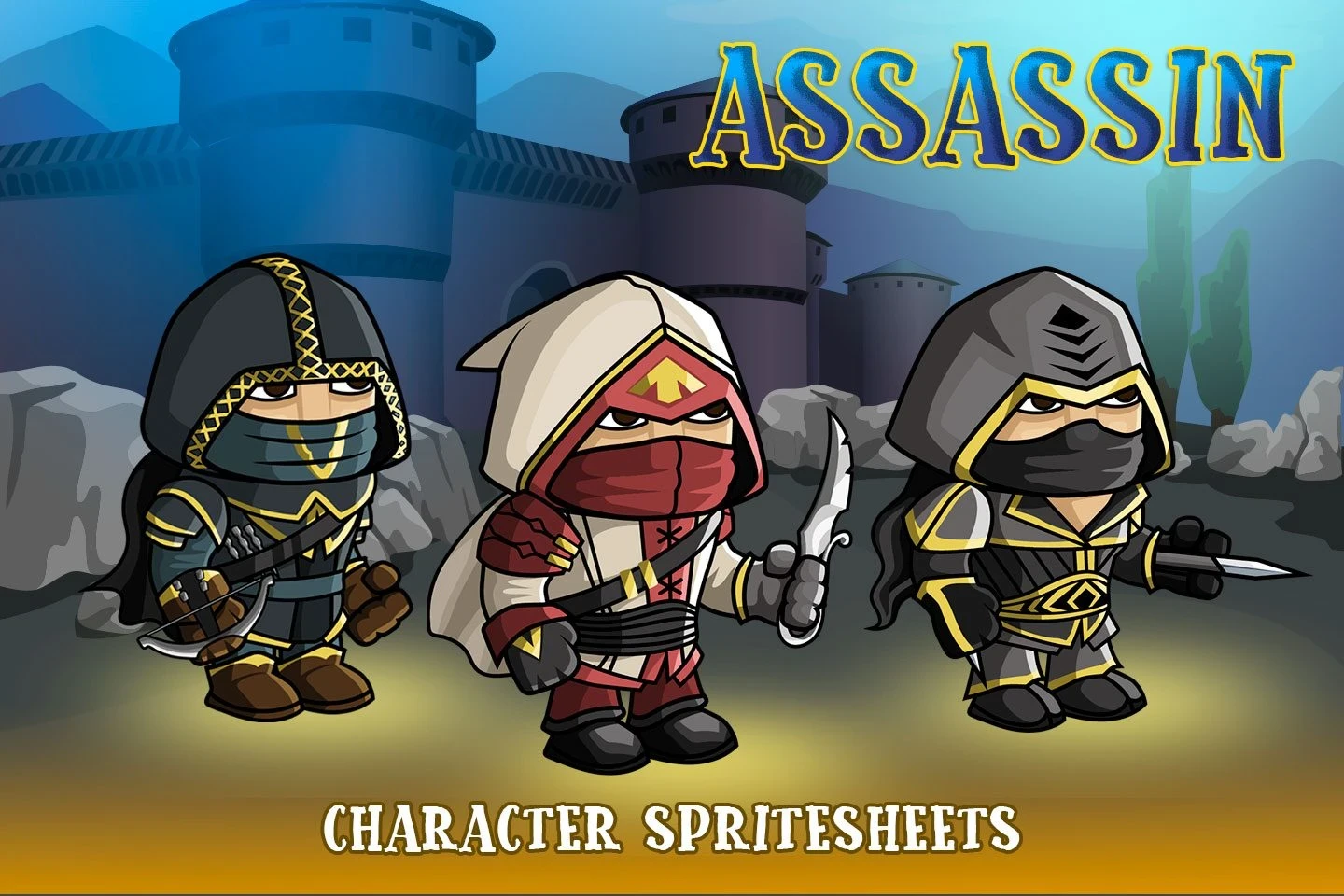 ArtStation - 2D Fantasy Assassin Character Sprite