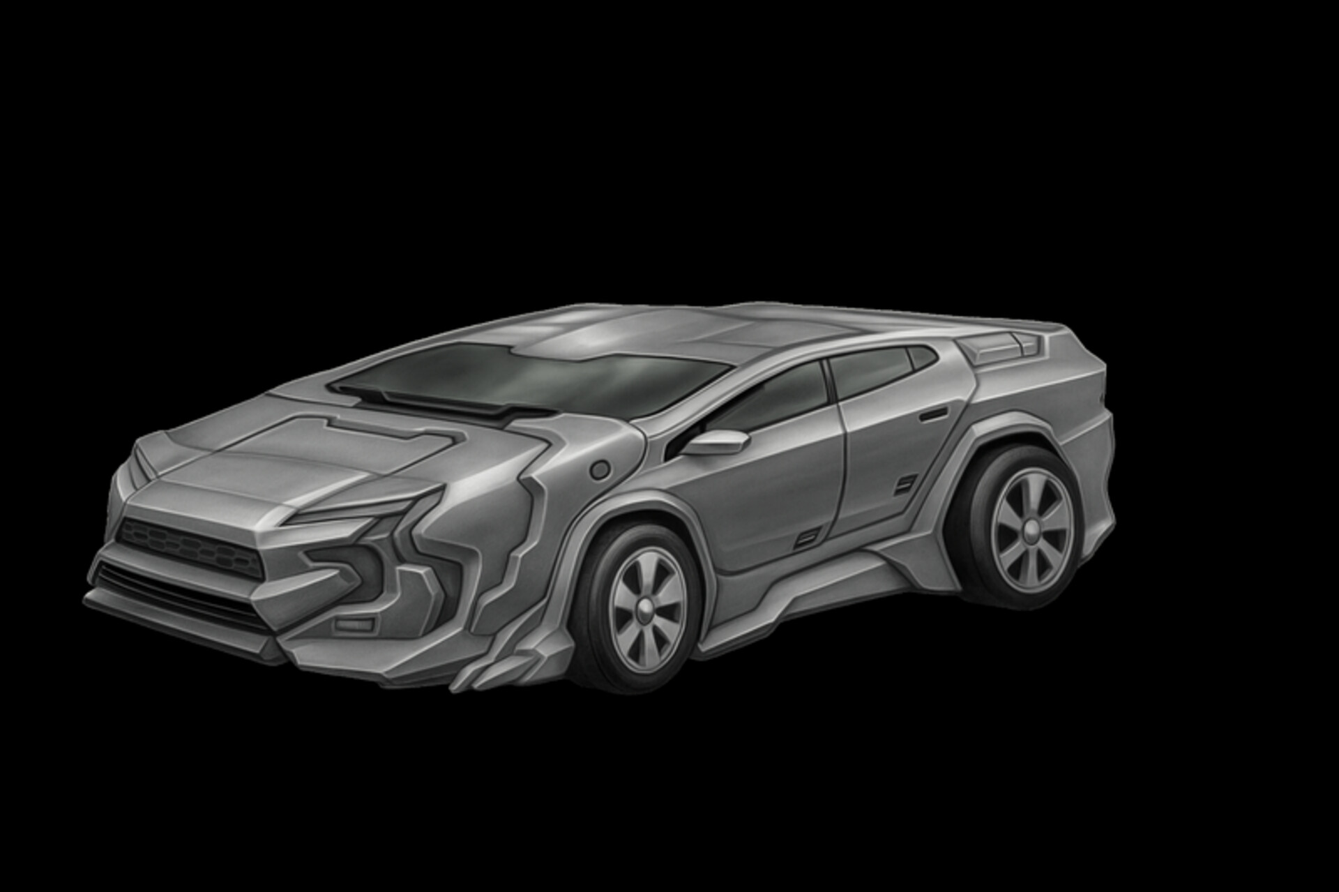 ArtStation - Futuristic Car Concept – Hand-Drawn Design Enhanced with ...