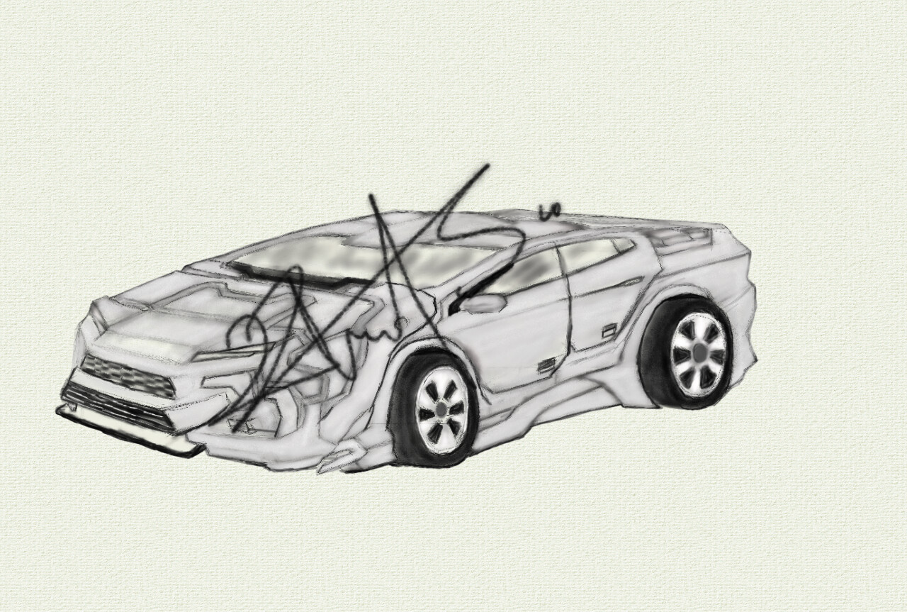 ArtStation - Futuristic Car Concept – Hand-Drawn & Enhanced Variations