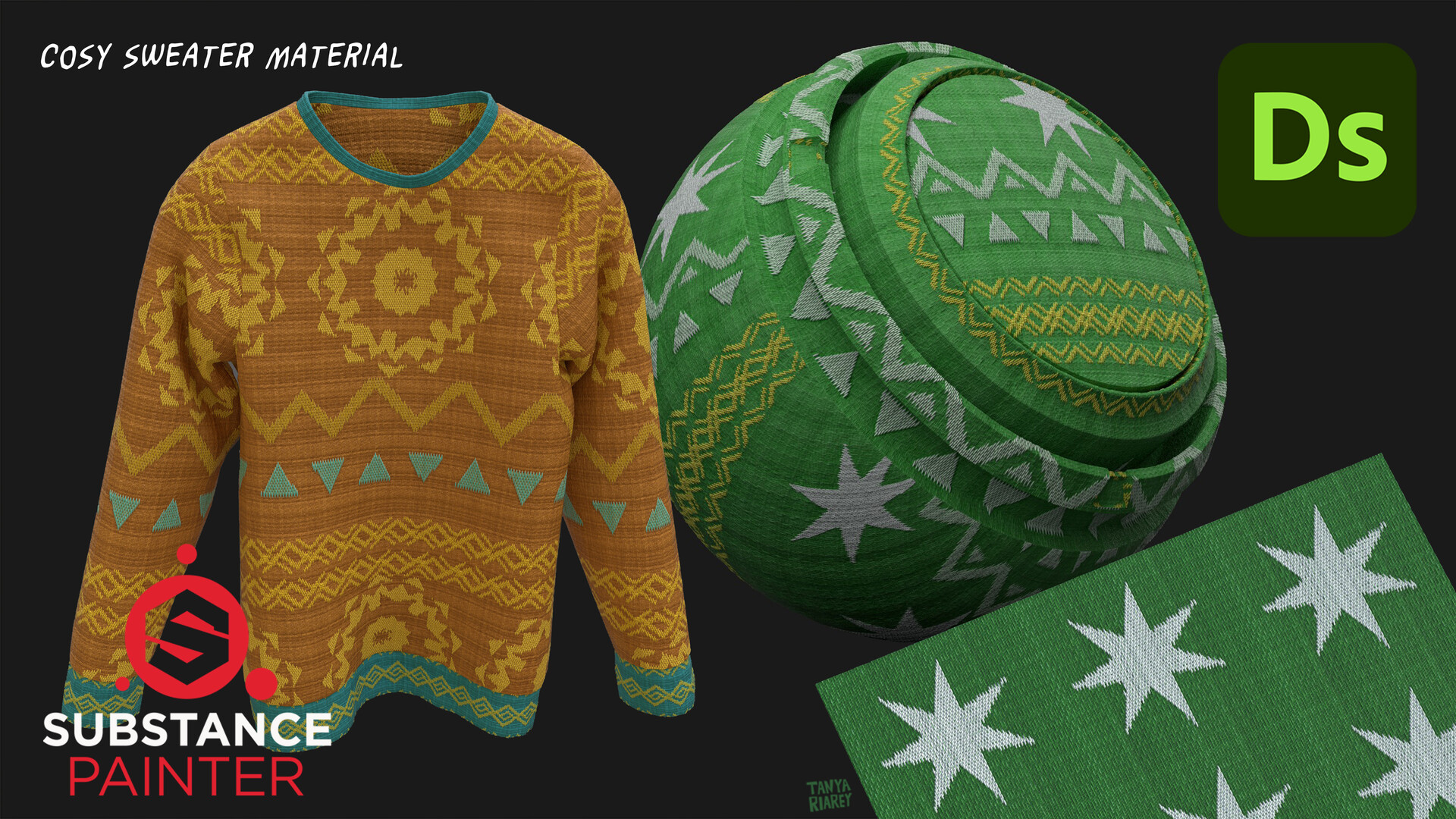 ArtStation - Cozy sweater fabric - 3D material for Substance Painter