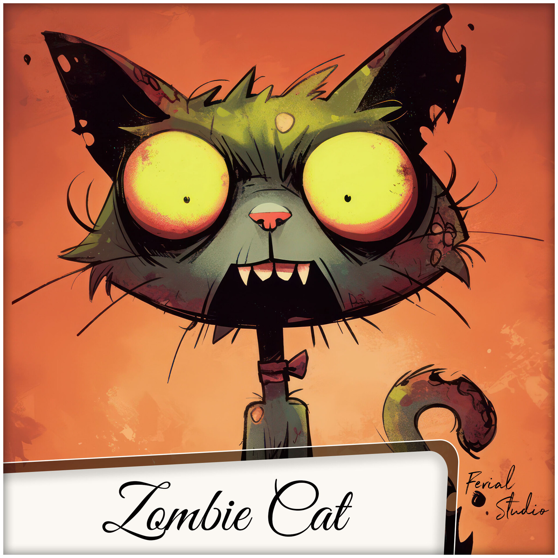 ArtStation - 🔹230 Zombie Cat - Cartoon Character Reference Image Pack v ...