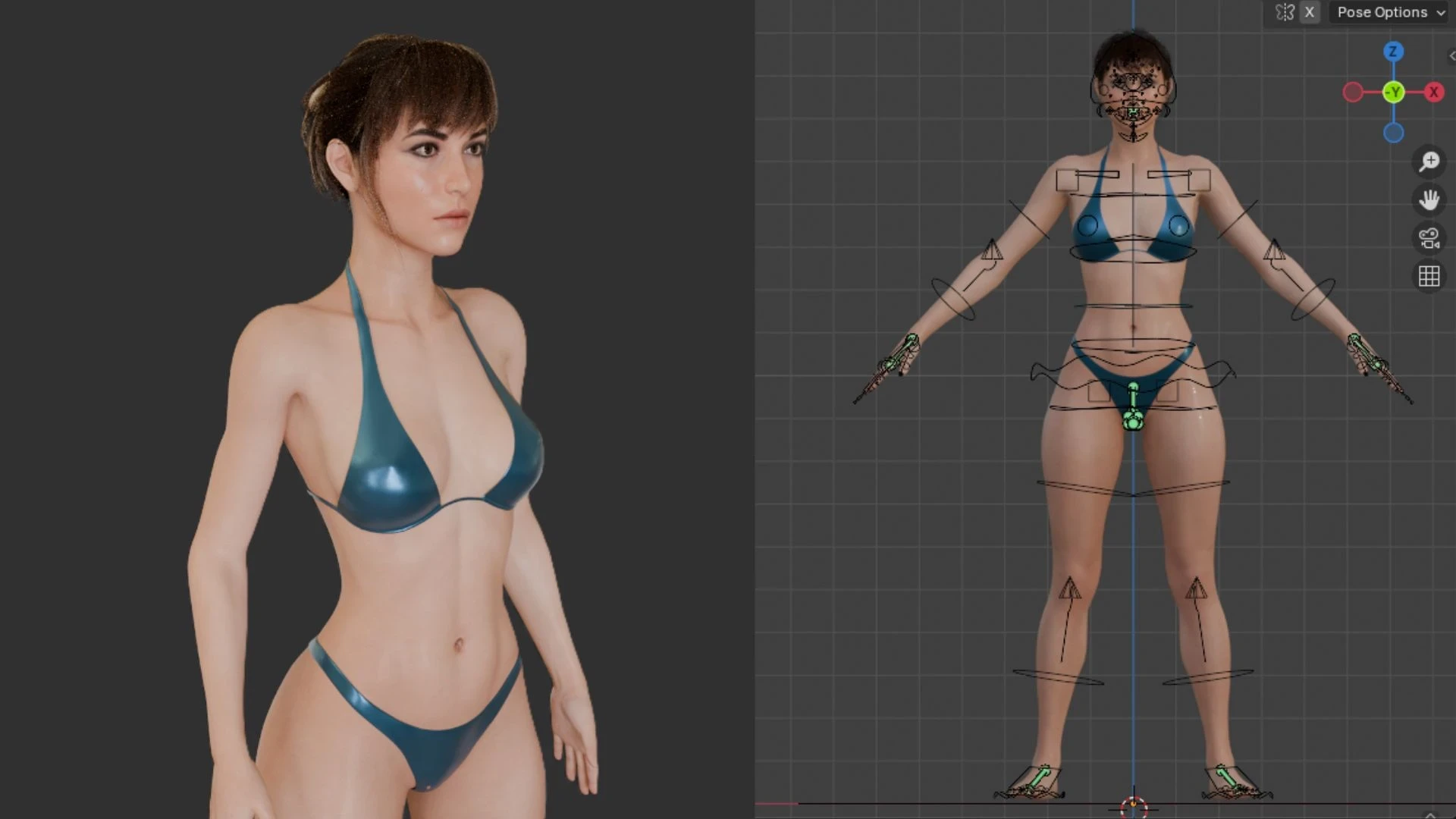 ArtStation - Realism Female Character - Full Rigged 3D Model