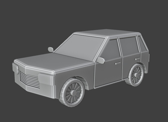 ArtStation - Modeling a low poly car