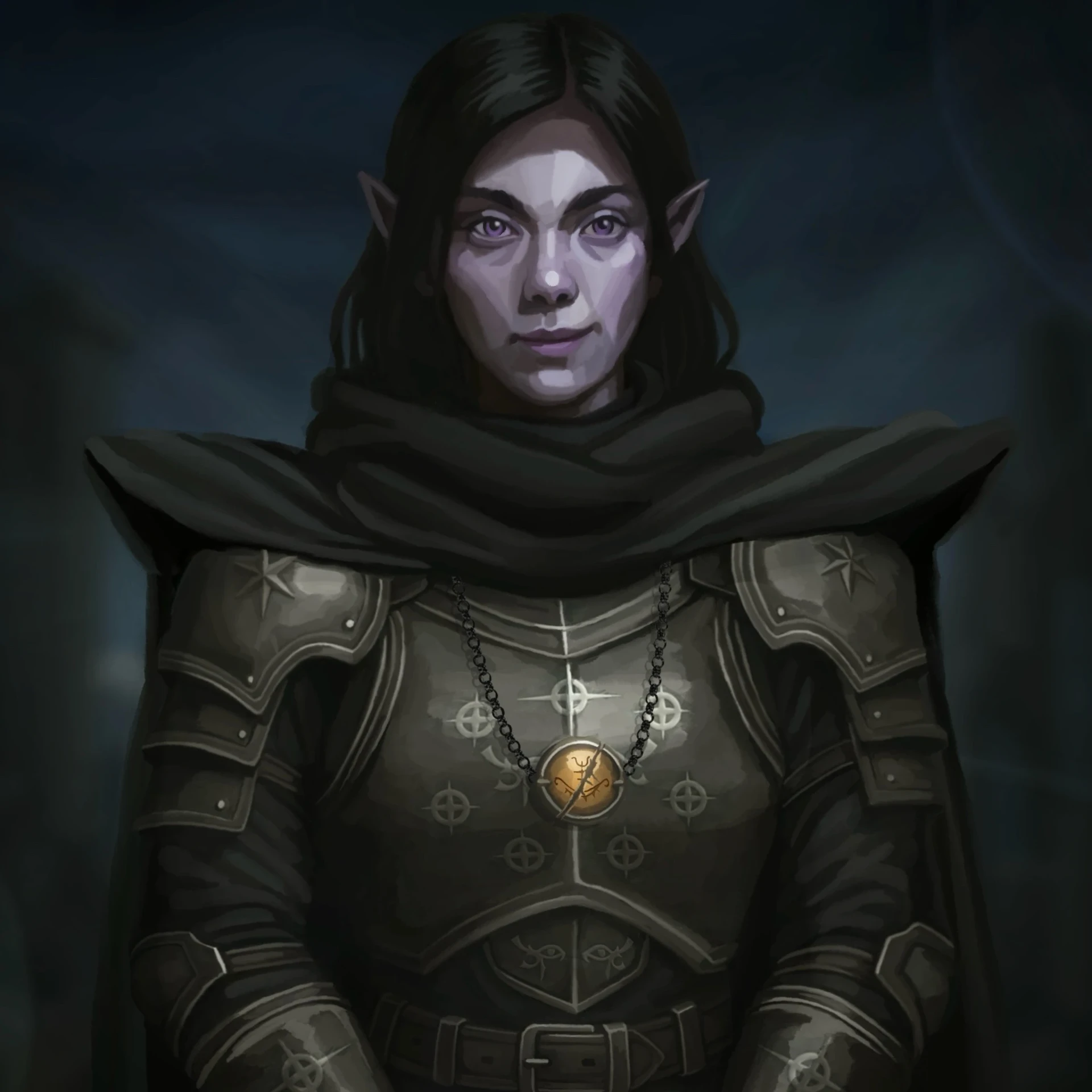 ArtStation - Half drow portrait