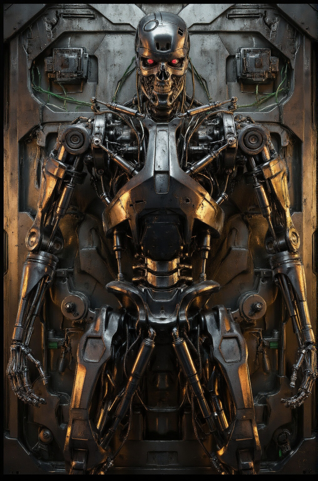 ArtStation - Terminator Endoskeleton Cybernetic Warrior in a Futuristic Setting