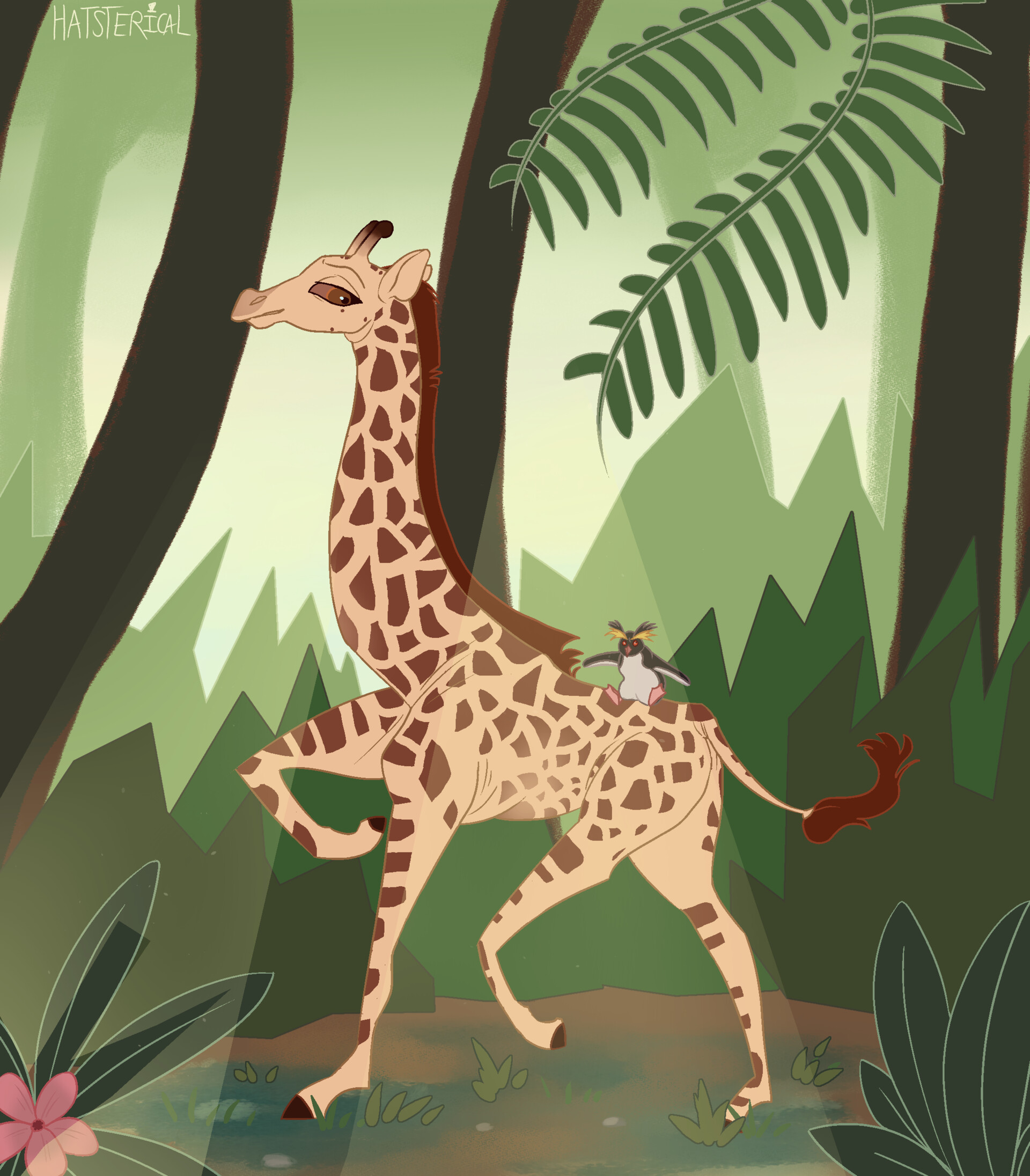 ArtStation - Giraffe and Penguin