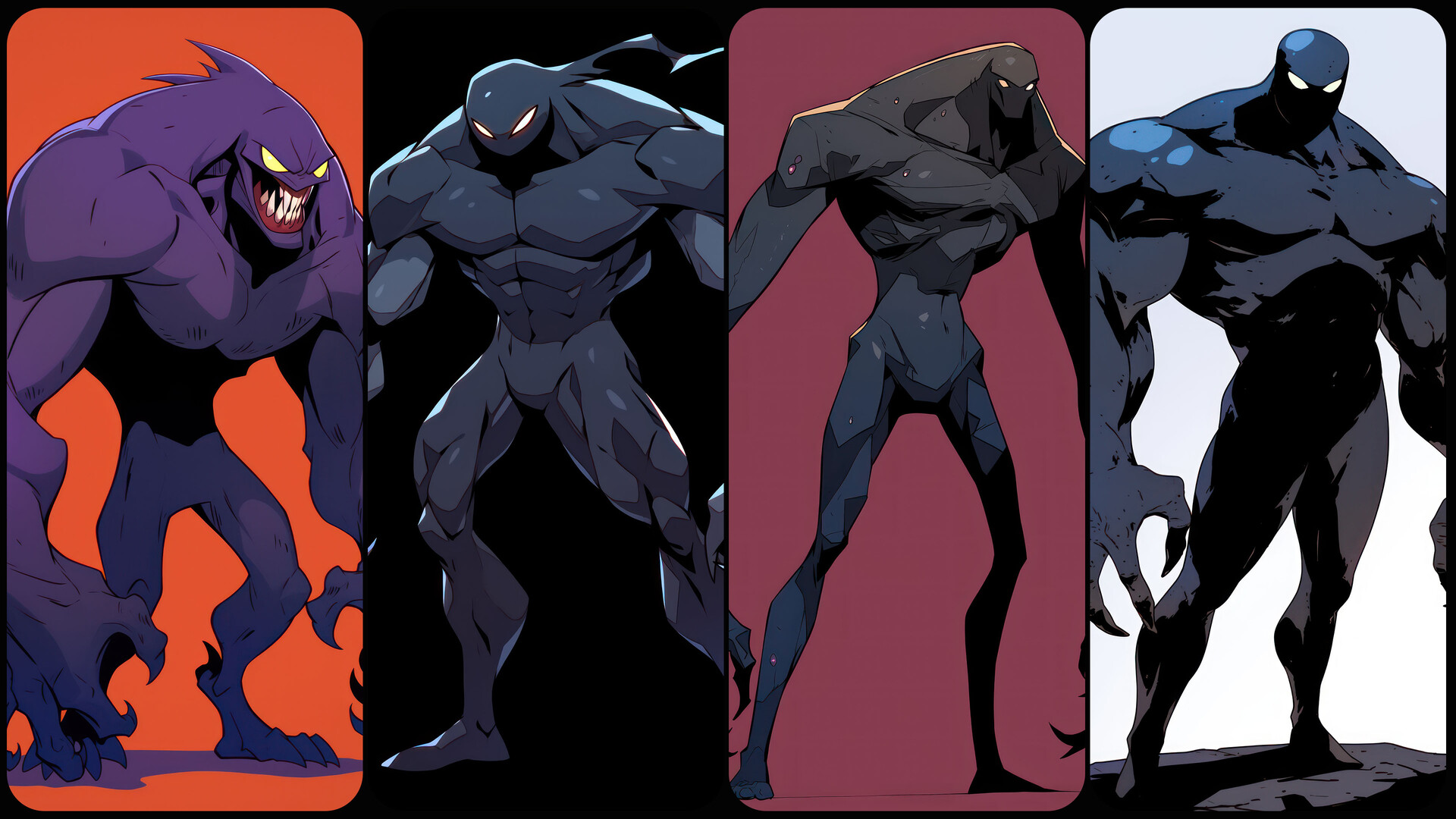 Ferial Studio - 🔹240 Shadow Monster - Cartoon Character Reference Image ...