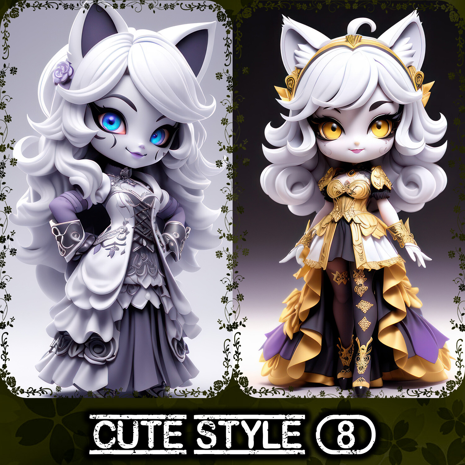 ArtStation - 240+ Cute Style (Victorian Cat-Eared Noble) Images ...