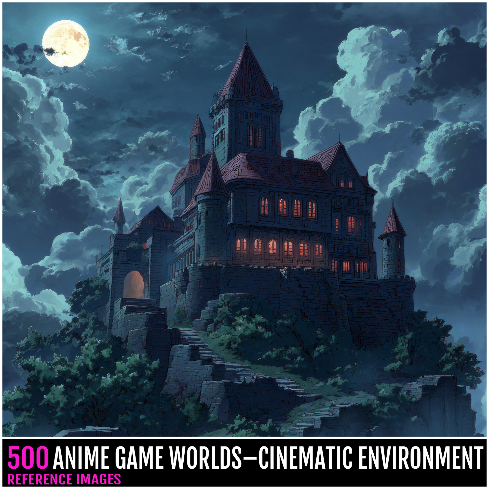 ArtStation - 500 ANIME GAME WORLDS – CINEMATIC ENVIRONMENT PACK