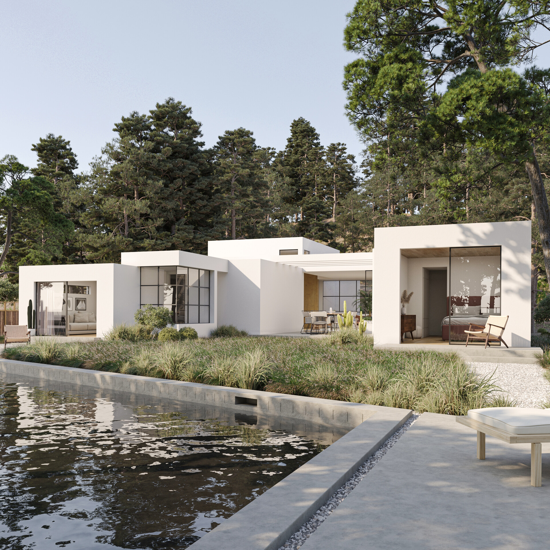 ArtStation - 3D Modeling and Rendering of Modern House