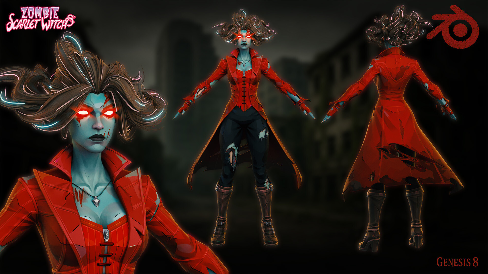 ArtStation - 🧟‍♀️ Out Now — MR Undead Queen G8F CE Blend File 🧟‍♀️