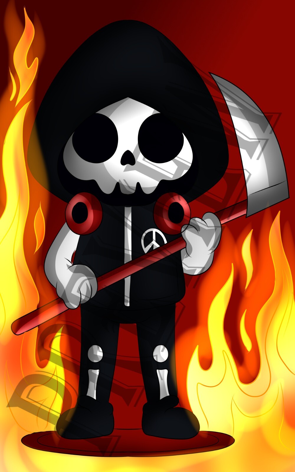 ArtStation - Skeleton Reaper Flames of Silence 🔥💀
