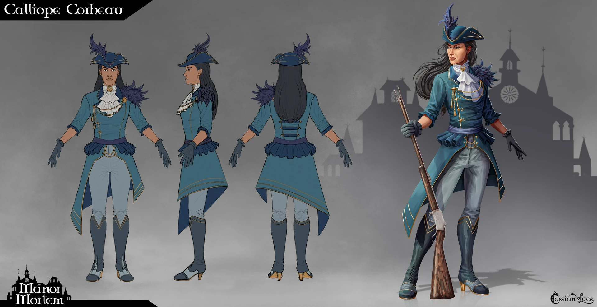 ArtStation - Manor Mortem Character Design - Calliope Corbeau