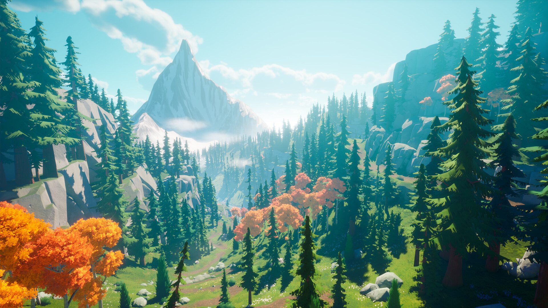 ArtStation - UE5 - Stylized Mountain Pines