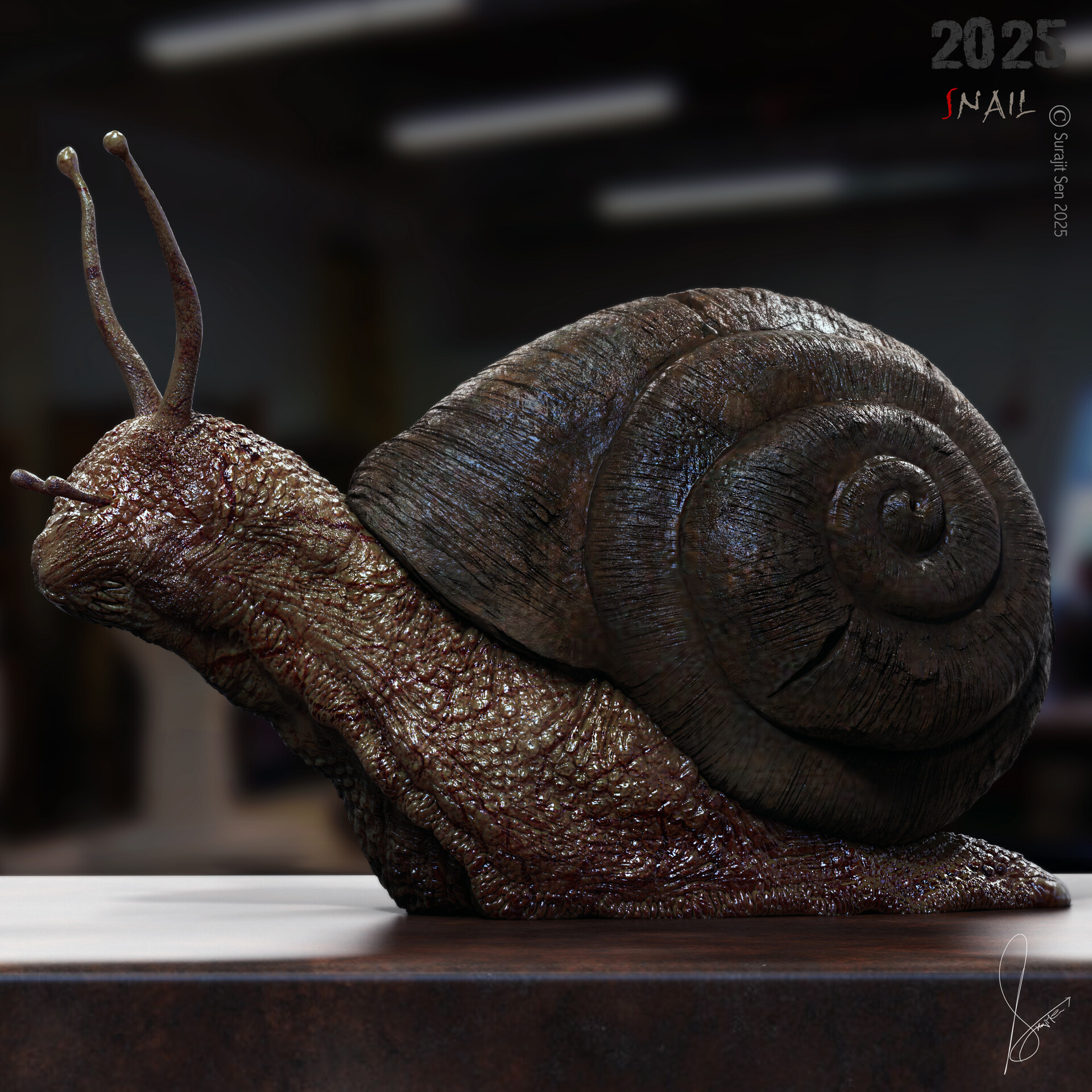 ArtStation - Snail - Digital Sculpture by Surajit Sen