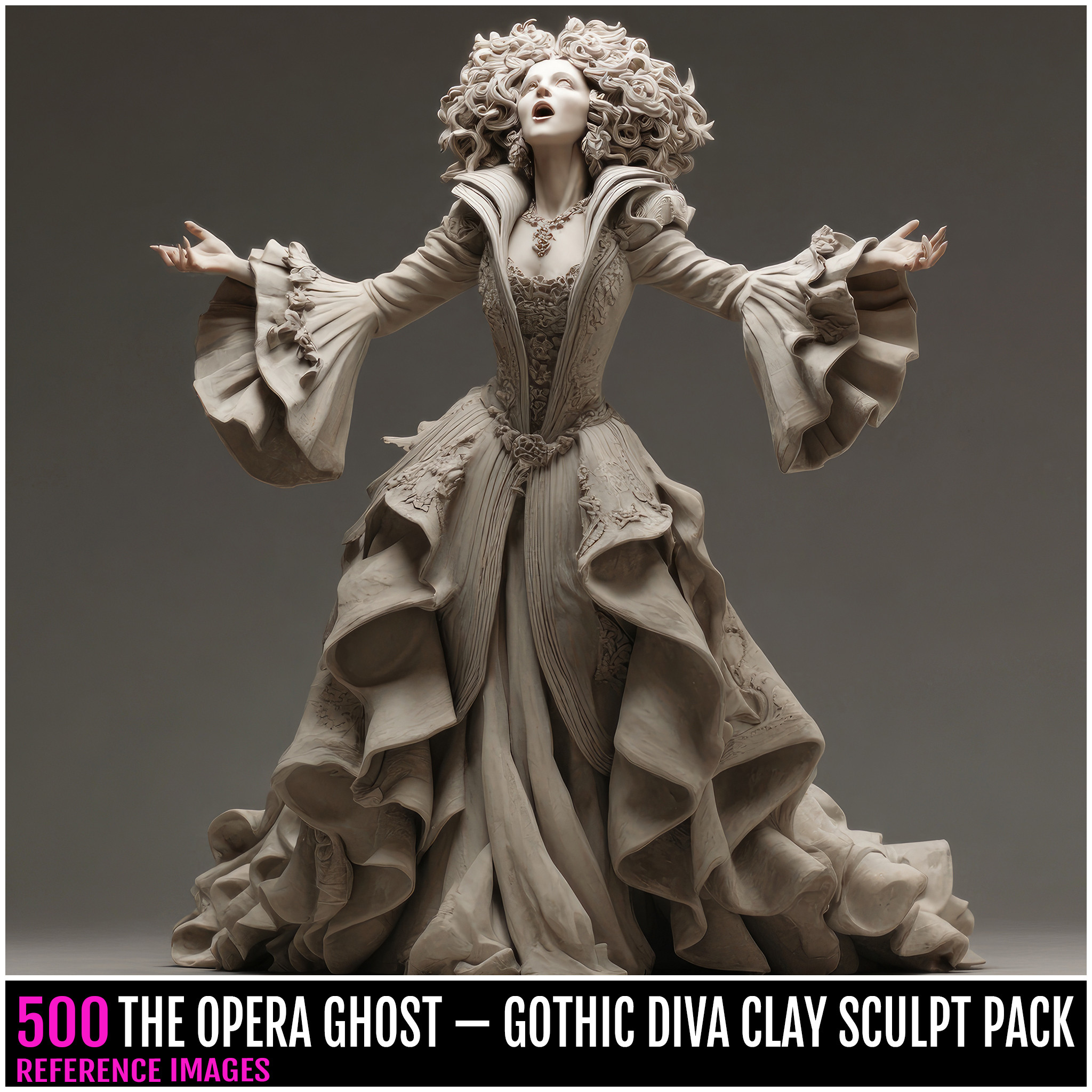 Isabelle ¥¥ - 500 THE OPERA GHOST — GOTHIC DIVA CLAY SCULPT PACK