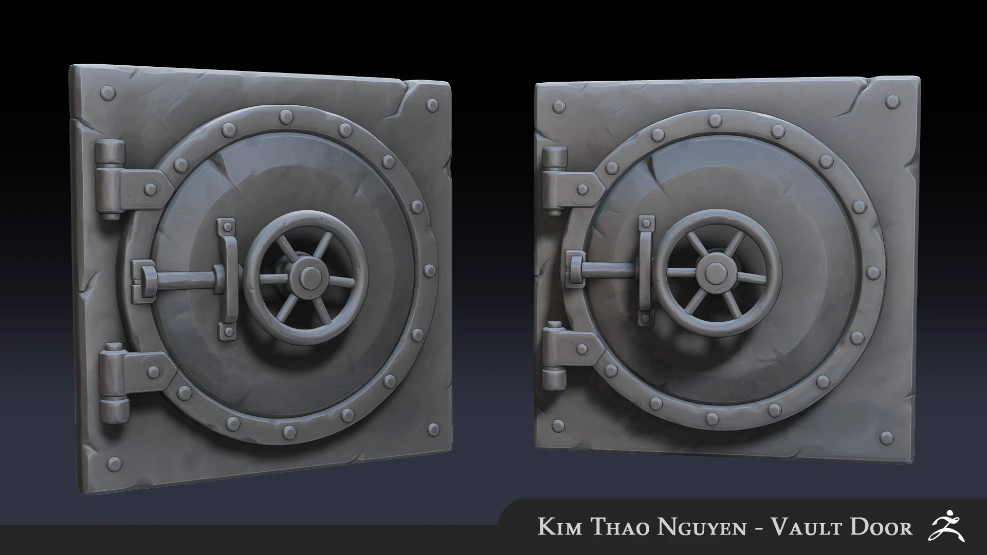 ArtStation - Vault Door | Sculpt Practice