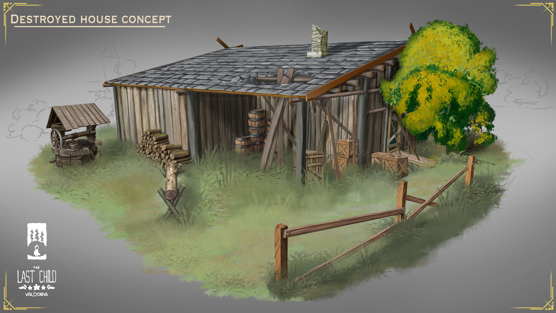 ArtStation - destroyed house