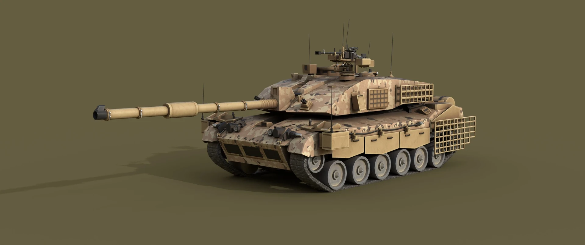 ArtStation - UK Challenger 2 - Super-Low Game Ready Asset