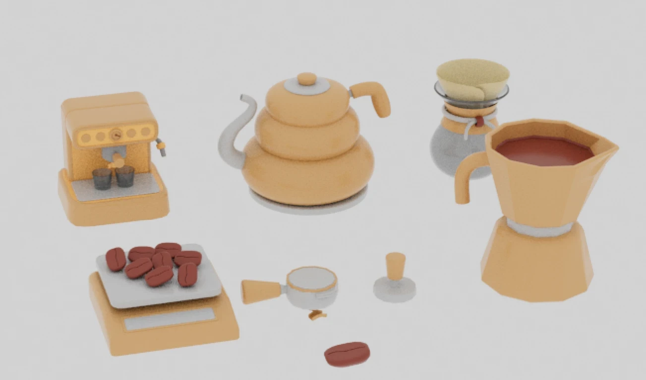 ArtStation - COFFEE PROP SET
