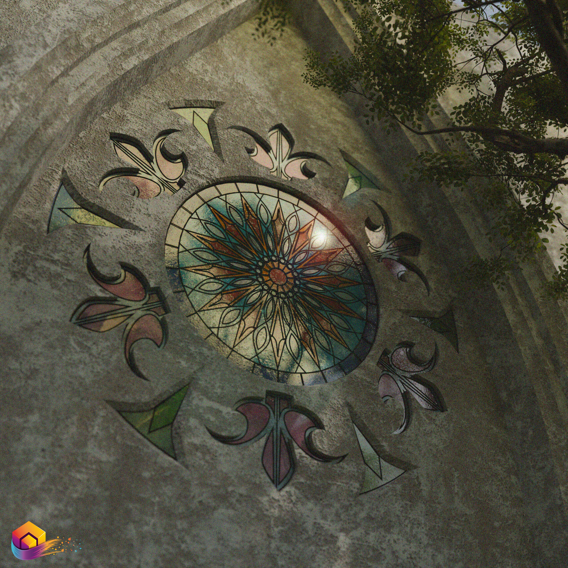 ArtStation - Stained glass window