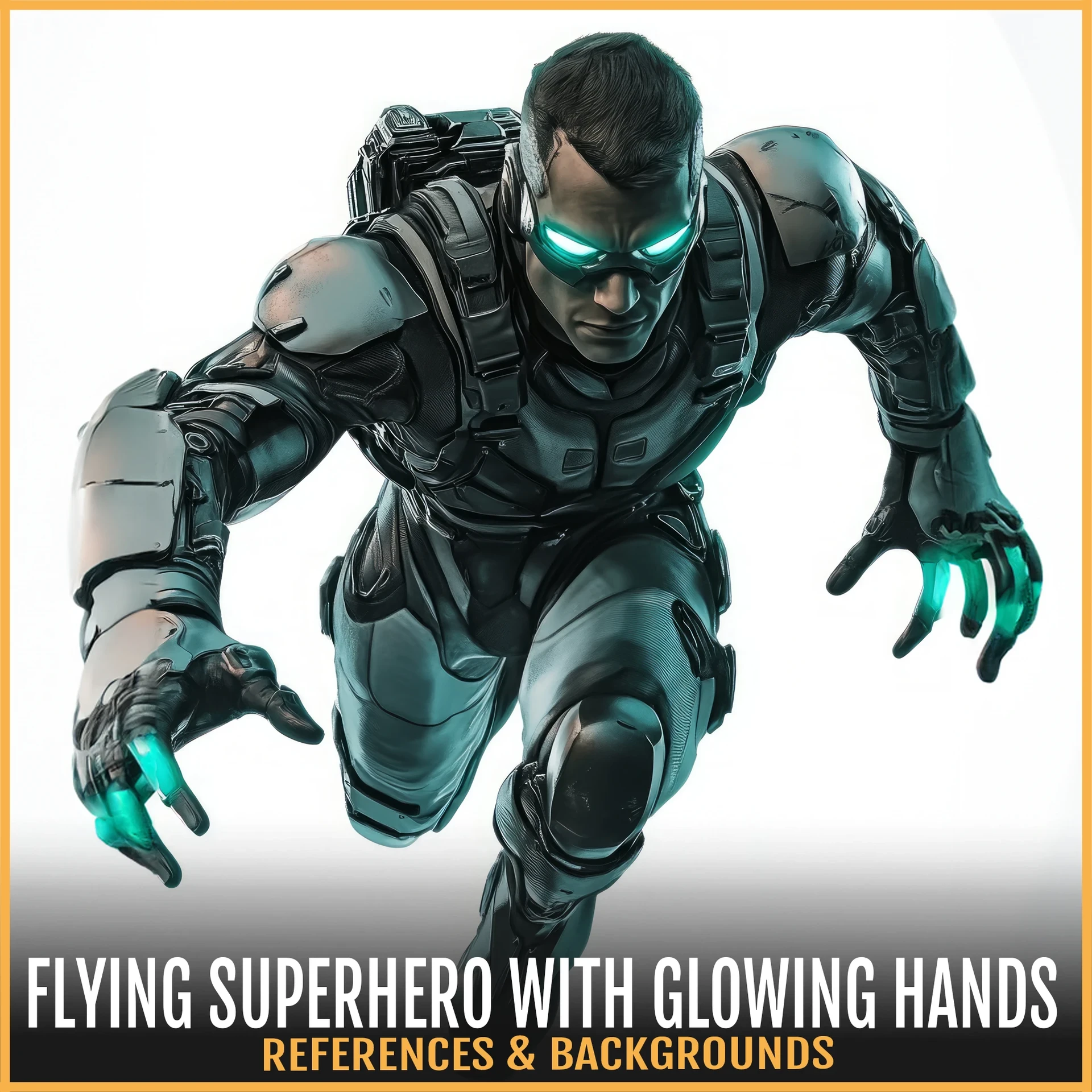 ArtStation - 303 Flying superhero with glowing hands