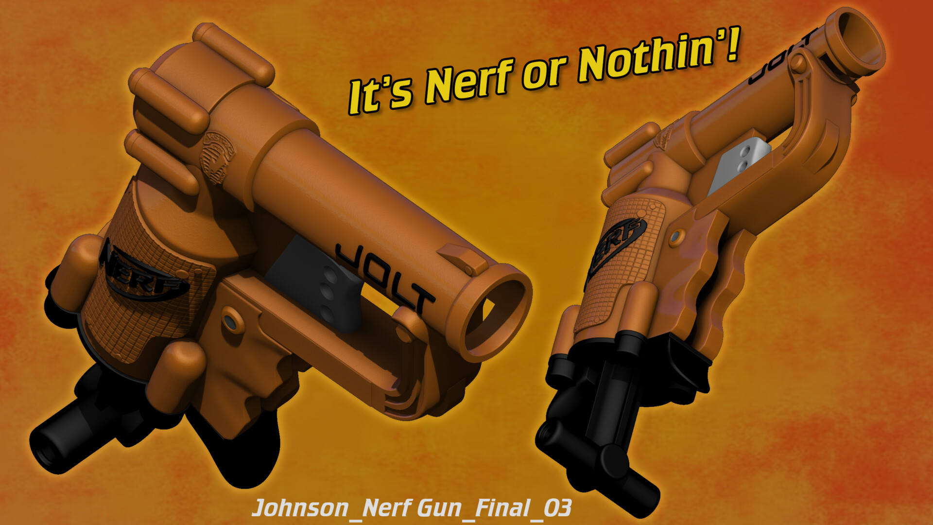 ArtStation - Nerf N-Strike Elite Jolt Blaster - 3D Model